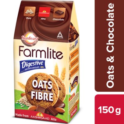Sunfeast Farmlite Oats With Chocolate Cookies 150 Gm – Starquik
