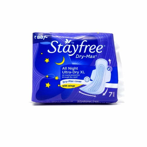 Stayfree Dry Max All Night Ultra Dry Sanitary Pads 7 Pcs – Starquik