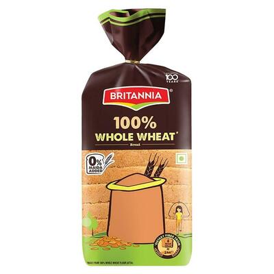 Britannia 100 Whole Wheat Bread 400 g – Starquik