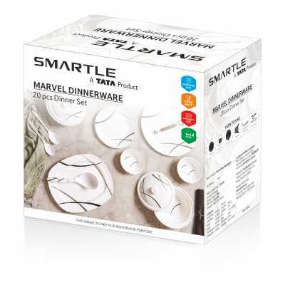 Smartle Marvel Dinner Set Marble 20 Pcs – Starquik