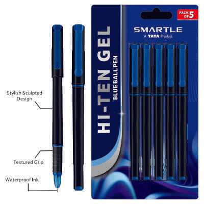 Smartle Hiten Blue Ball Pen Set Of 5 – Starquik