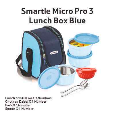 Smartle Micro Pro 3 Lunch Box Blue 1 Pc – Starquik